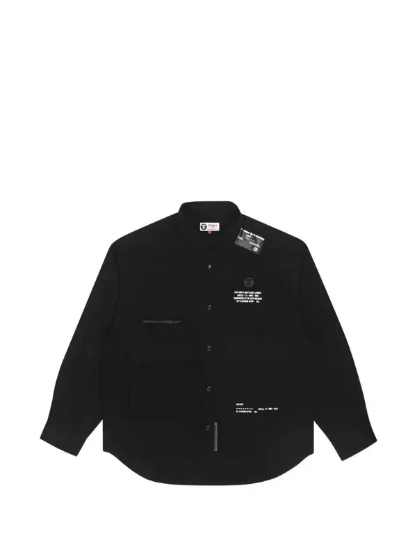 AAPE BY *A BATHING APE Moonface Logo-patch Shirt