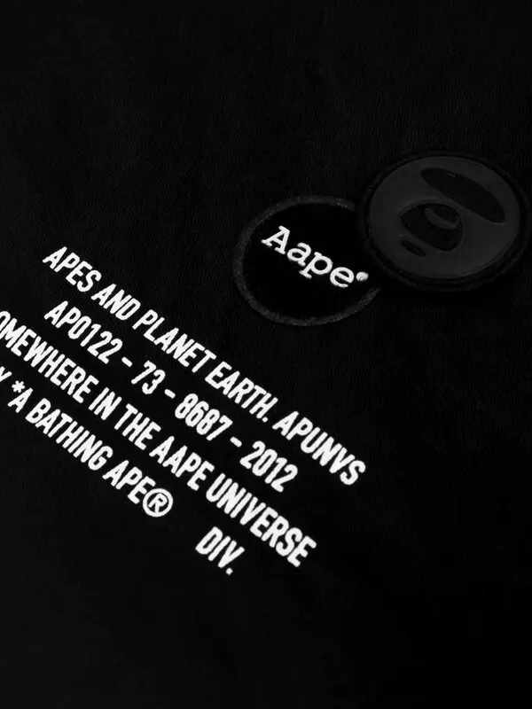 AAPE BY *A BATHING APE Moonface Logo-patch Shirt