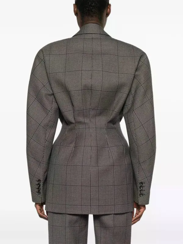 MUGLER Houndstooth Pattern Blazer