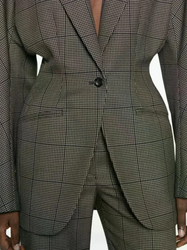 MUGLER Houndstooth Pattern Blazer