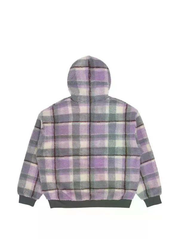 AAPE BY *A BATHING APE Moonface Plaid Fleece Hoodie - Purple