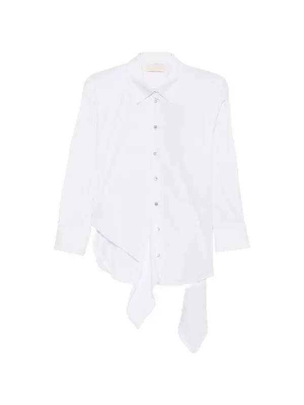 I BLUES Tie-waist Button-down Shirt
