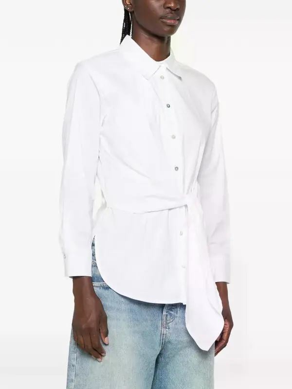 I BLUES Tie-waist Button-down Shirt