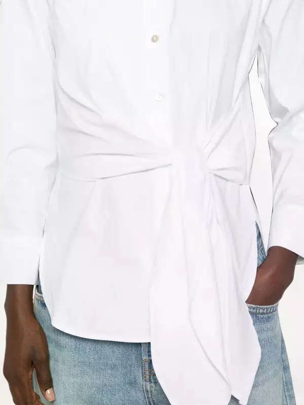 I BLUES Tie-waist Button-down Shirt