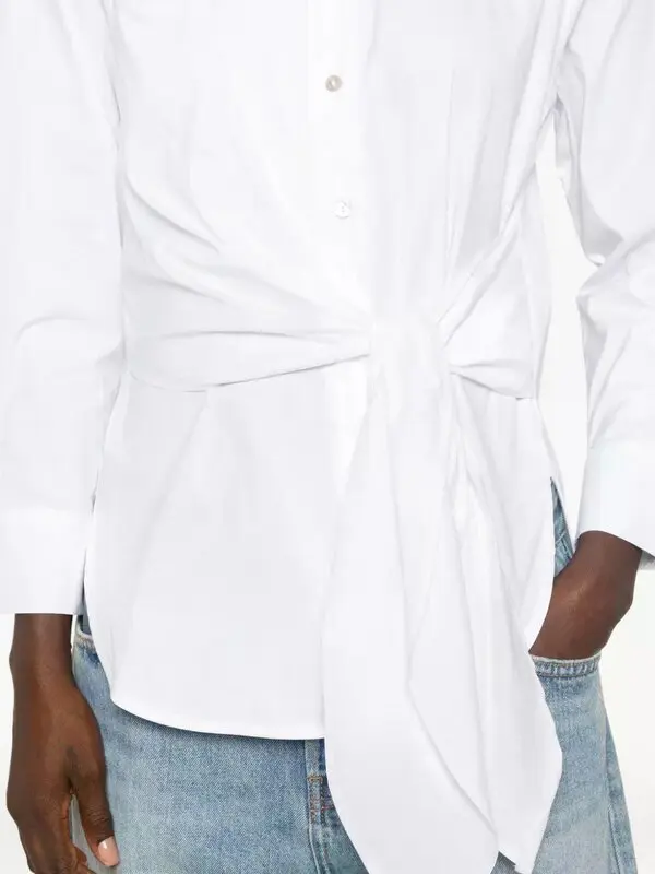 I BLUES Tie-waist Button-down Shirt