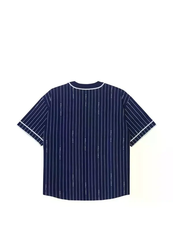 AAPE BY *A BATHING APE Moonface Striped Baseball Shirt