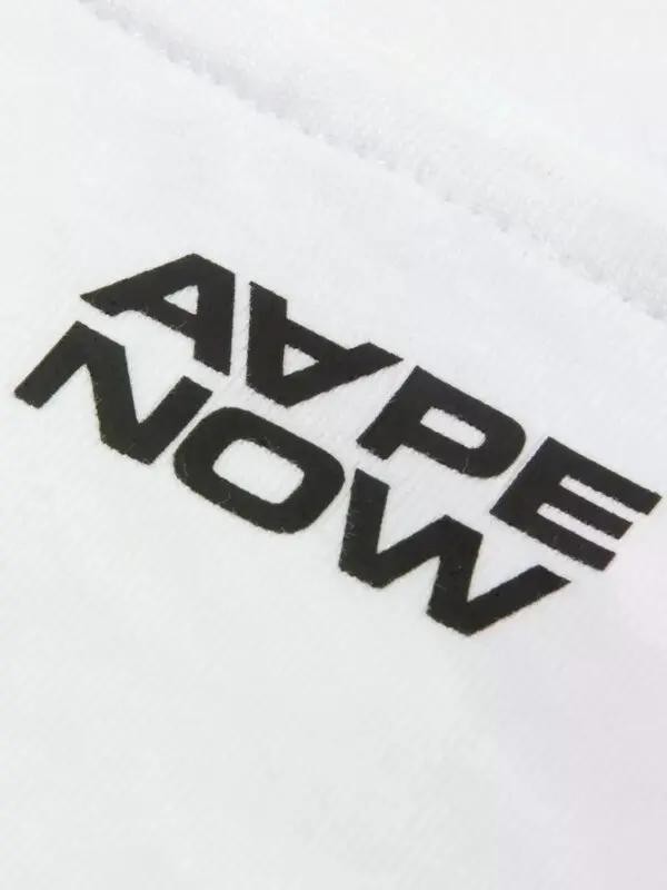 AAPE BY *A BATHING APE Moonface Logo Patch Tank Top - White