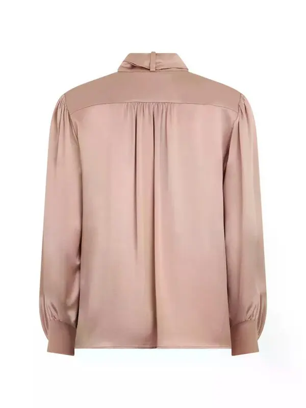 Alberta Ferretti Tie-neck Satin Blouse