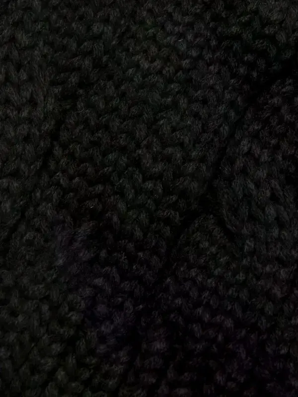 AAPE BY *A BATHING APE Cable-knit Logo-patch Beanie Hat