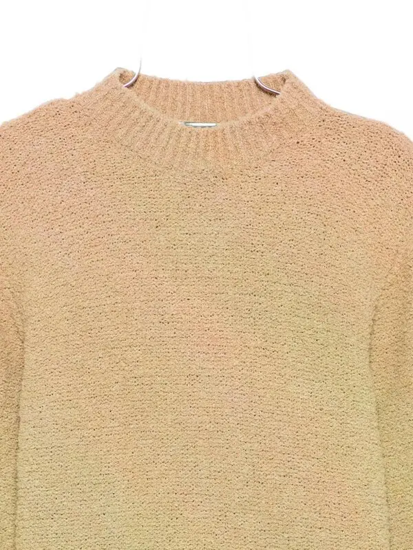 LANEUS Bouclé-knit Ribbed-trim Sweater