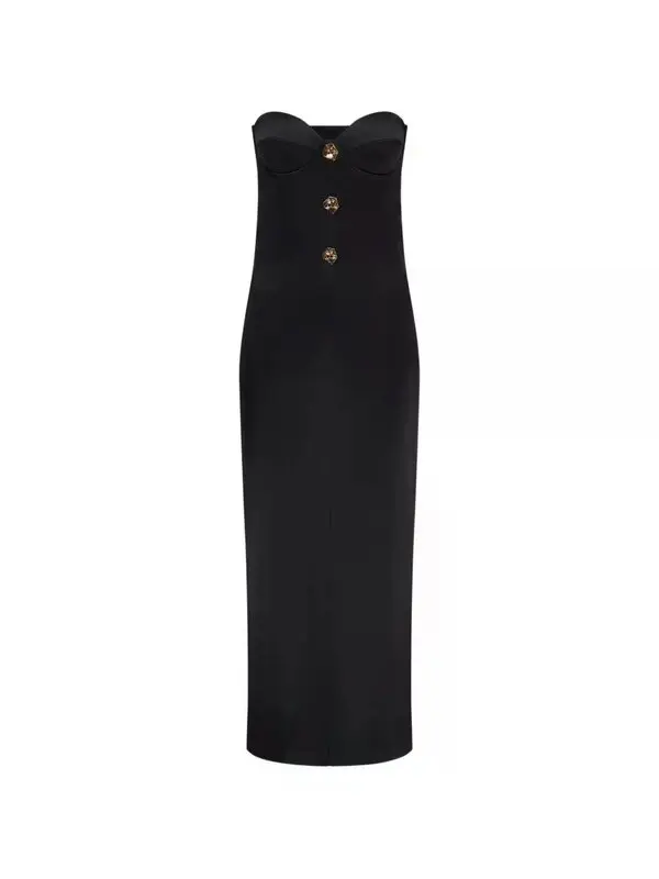 VIOLANTE NESSI Strapless Corset Midi Dress