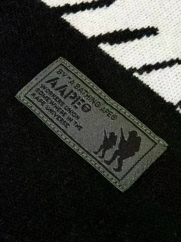 AAPE BY *A BATHING APE Jacquard Logo Crew Neck Sweater