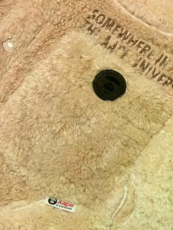 AAPE BY *A BATHING APE Moonface Fleece-texture Shirt Jacket