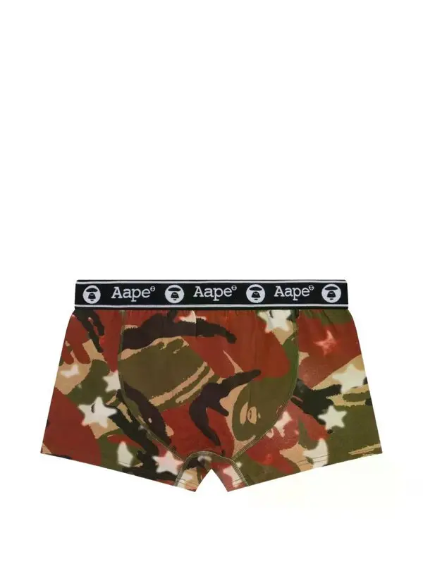 AAPE BY *A BATHING APE Camouflage Print Boxer Shorts - Green