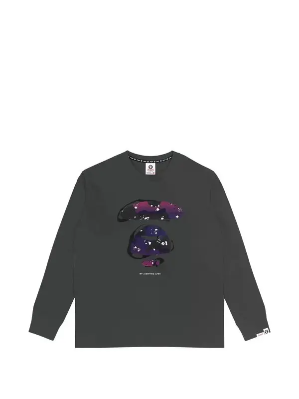 AAPE BY *A BATHING APE Moonface Camo-print T-shirt - Grey
