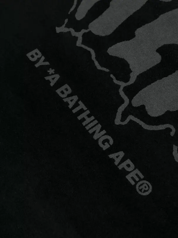 AAPE BY *A BATHING APE Moonface Camo-print T-shirt - Grey