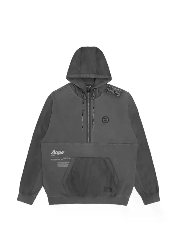 AAPE BY *A BATHING APE Moonface Panelled Half-zip Hoodie