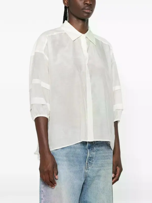 I BLUES Paneled Puff-sleeve Shirt