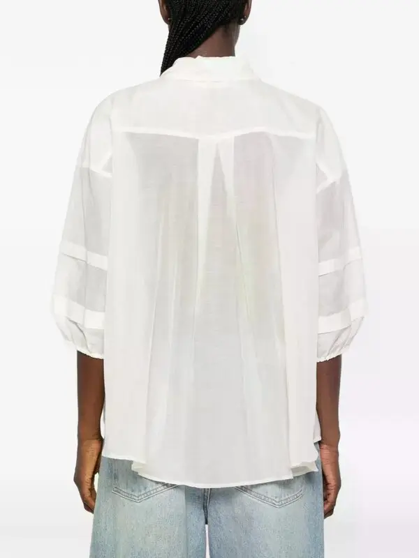 I BLUES Paneled Puff-sleeve Shirt