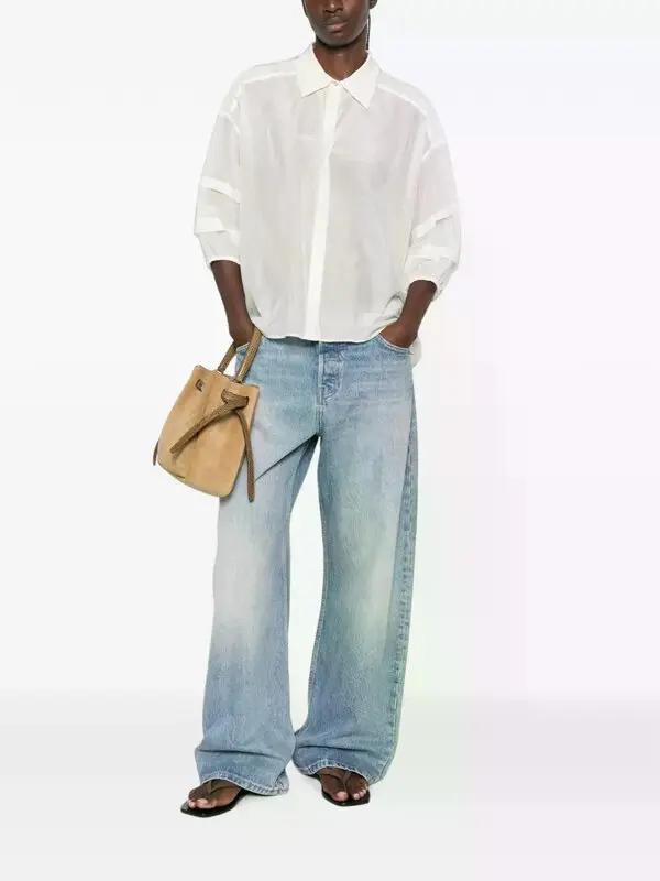 I BLUES Paneled Puff-sleeve Shirt
