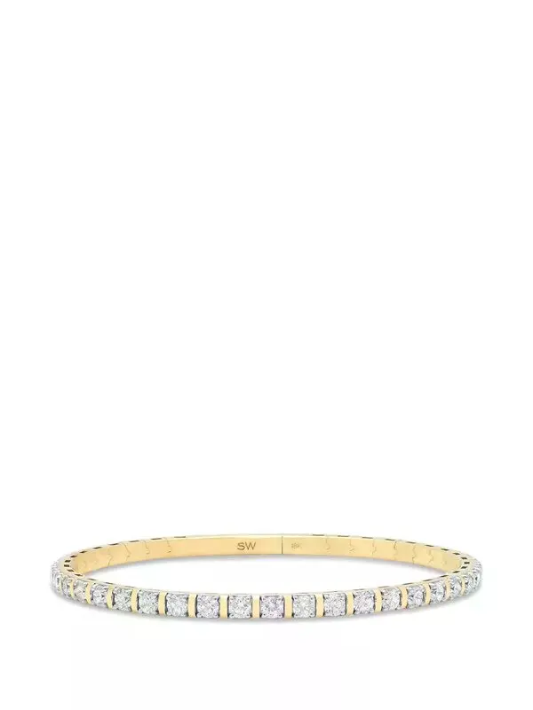 Sara Weinstock Flexion Eternity Diamond Bangle - Gold