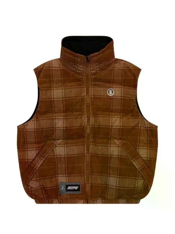 AAPE BY *A BATHING APE Moonface Logo Check Vest