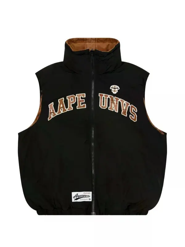 AAPE BY *A BATHING APE Moonface Logo Check Vest
