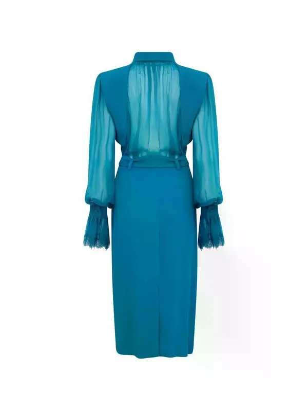 Alberta Ferretti Ruffled Midi Dress