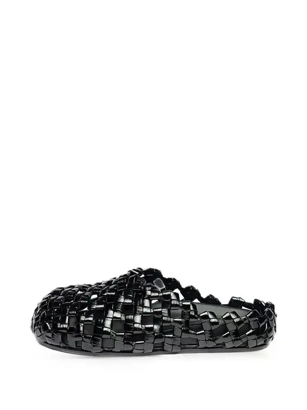 A.W.A.K.E. Mode Woven Leather Mules