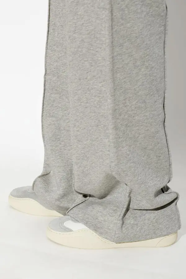 Acne Studios Paneled Suede And Leather Sneakers - Grey