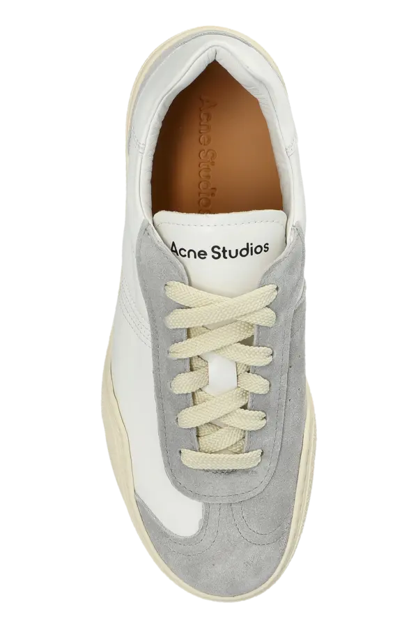 Acne Studios Paneled Suede And Leather Sneakers - Grey