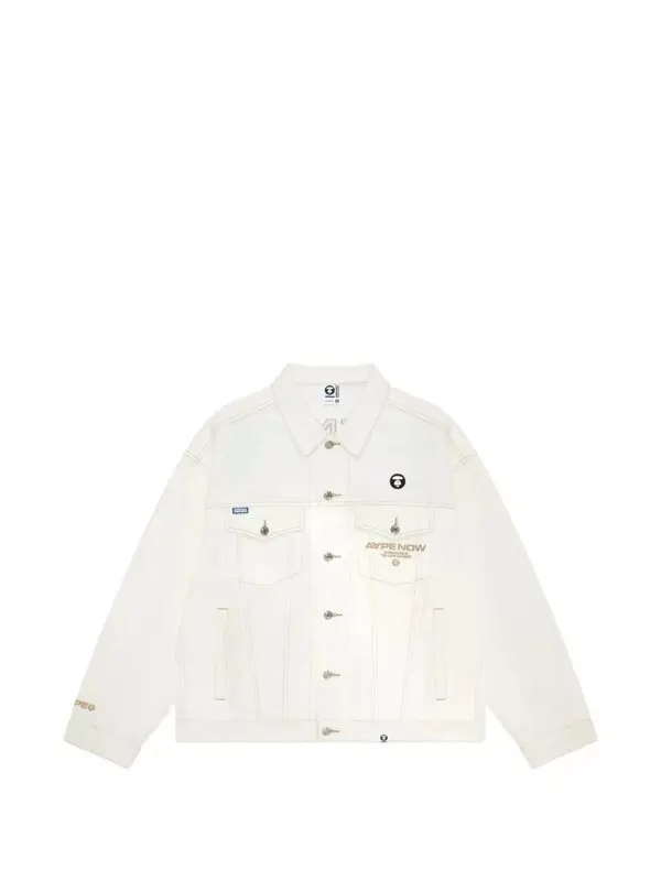 AAPE BY *A BATHING APE Moonface Embroidered Denim Jacket
