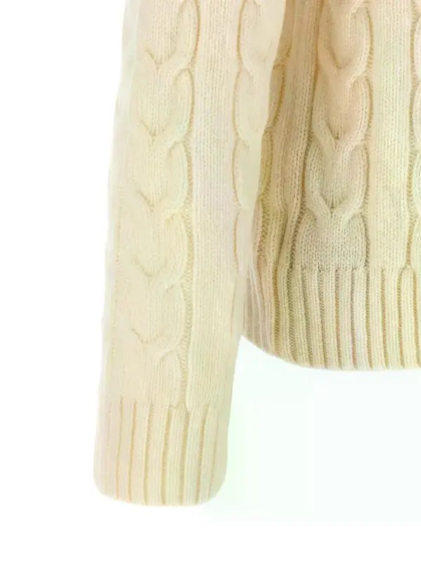 ZANONE Braided-knit Mock Neck Sweater - Neutrals