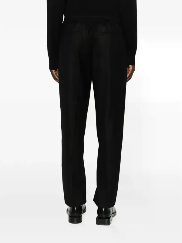 Zegna Elasticated-waistband Pressed-crease Trousers