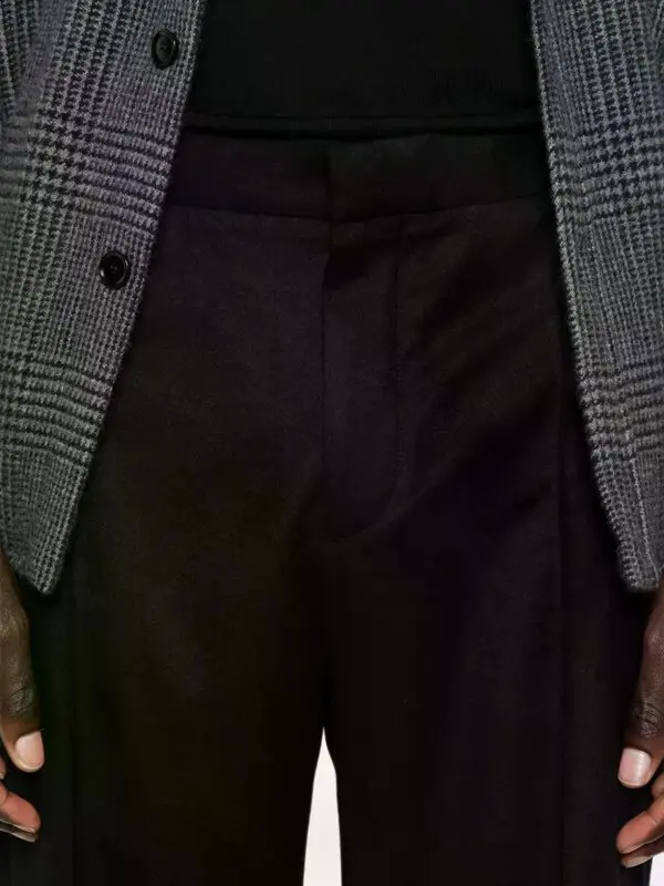 Zegna Elasticated-waistband Pressed-crease Trousers