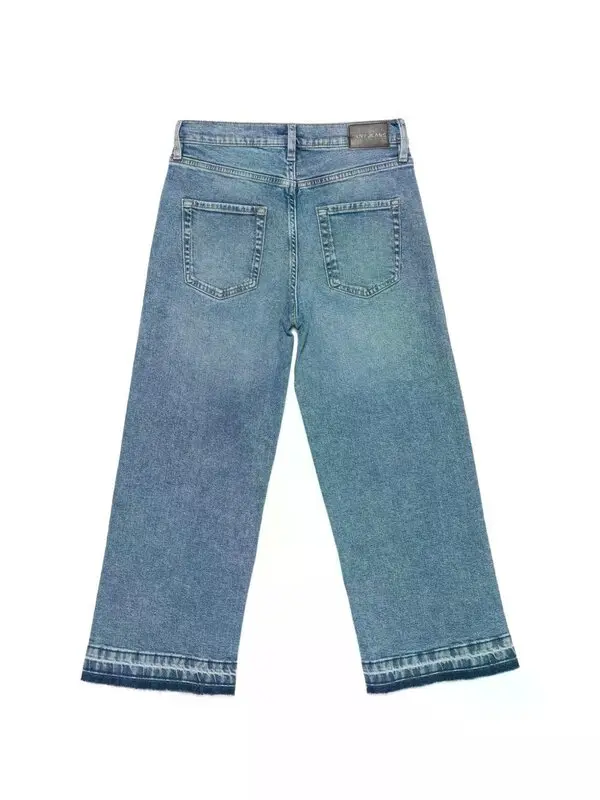 Dkny Wide-leg Jeans With Raw Hem