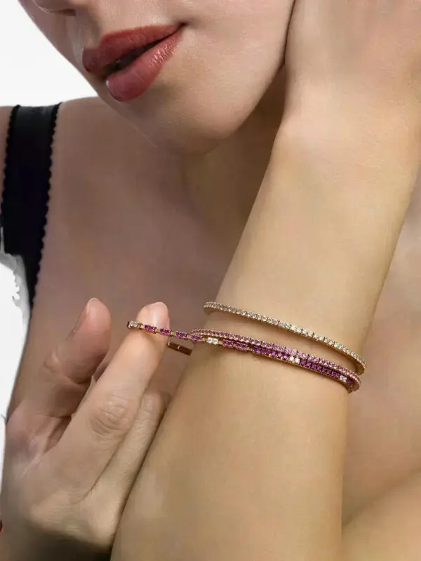 Roberto Demeglio Ruby And Diamond Tennis Bracelet