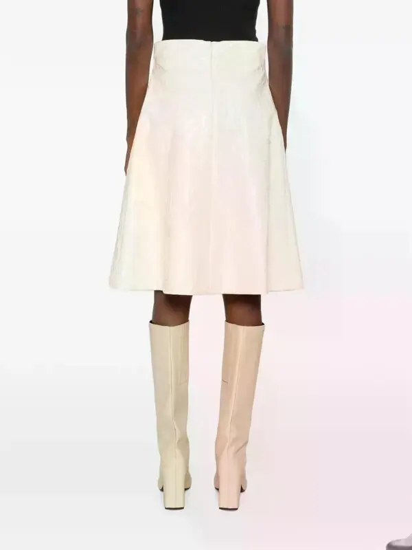 A.W.A.K.E. Mode Crinkled-effect A-line Mini Skirt