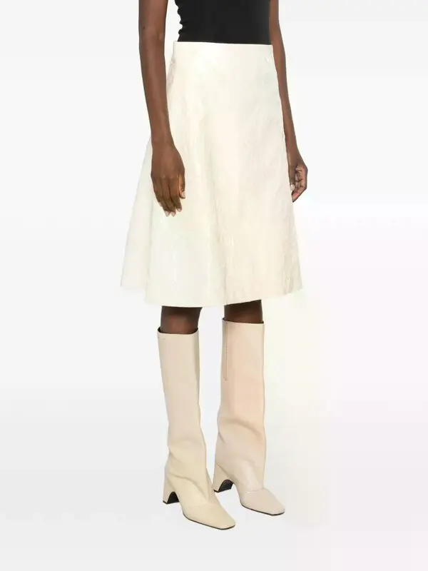 A.W.A.K.E. Mode Crinkled Effect A-line Mini Skirt