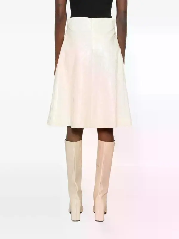 A.W.A.K.E. Mode Crinkled Effect A-line Mini Skirt