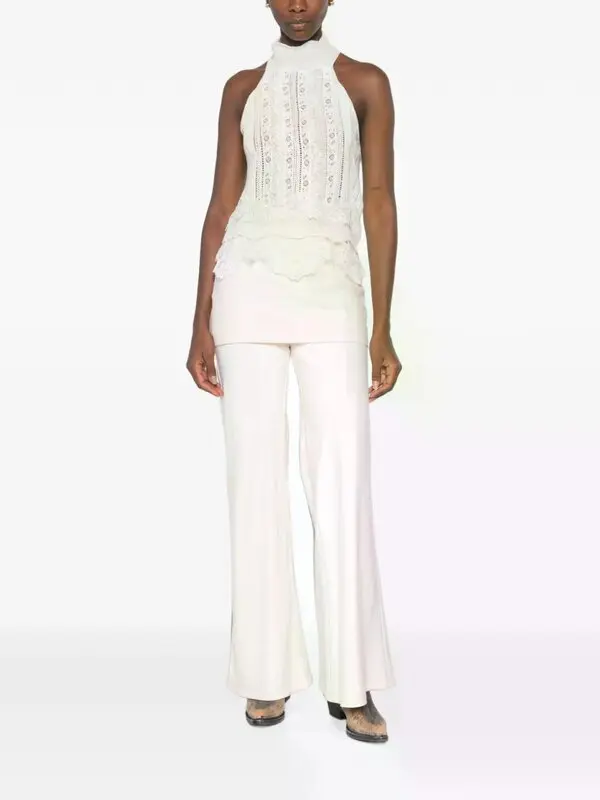 Ermanno Scervino Lace-trim Halterneck Tank Top
