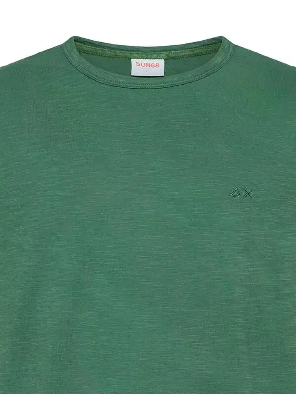 SUN 68 Logo-embroidered T-shirt - Green
