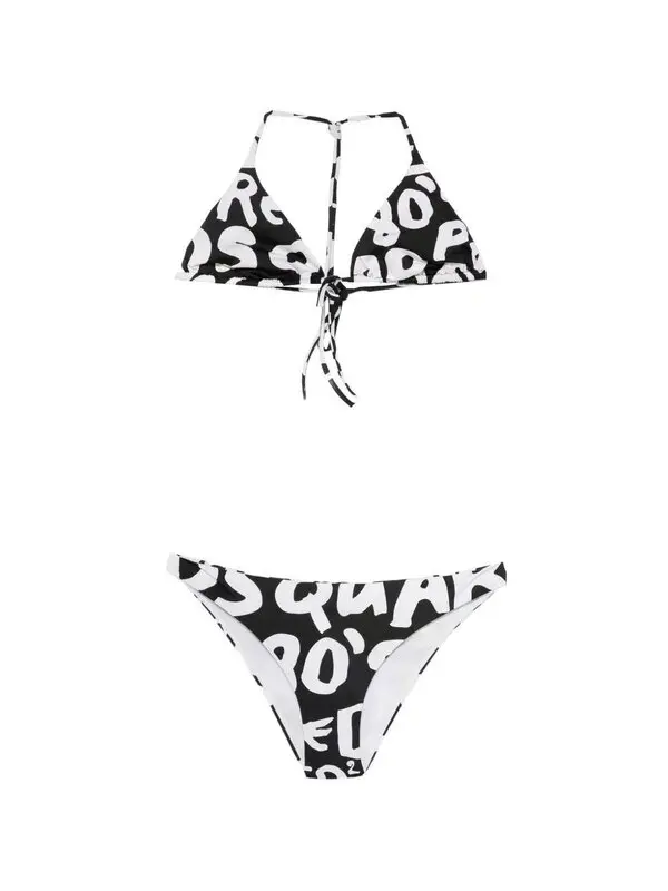 Dsquared2 All-over Logo Print Bikini