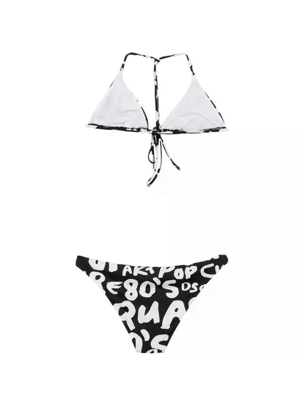 Dsquared2 All-over Logo Print Bikini