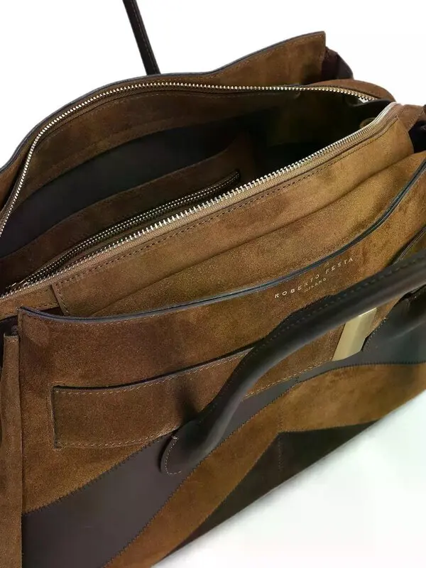 Roberto Festa Esmeria Chevron Patchwork Tote Bag