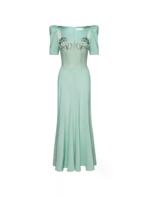 VIOLANTE NESSI Baccarat Silk Maxi Dress - Green