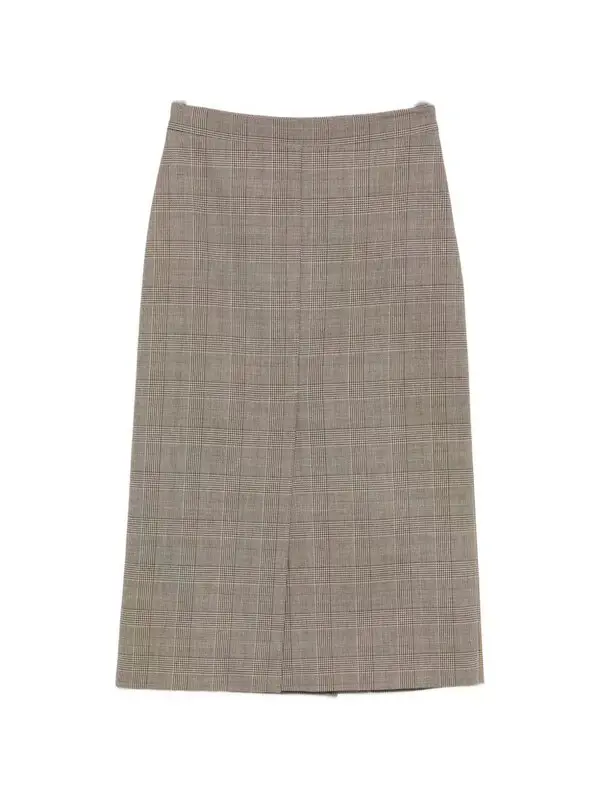 TWINSET Check-pattern Midi Pencil Skirt