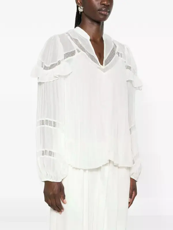 TWINSET Pleated Ruffled Blouse