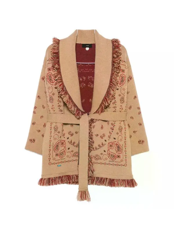 Alanui Bandana Print Cardigan