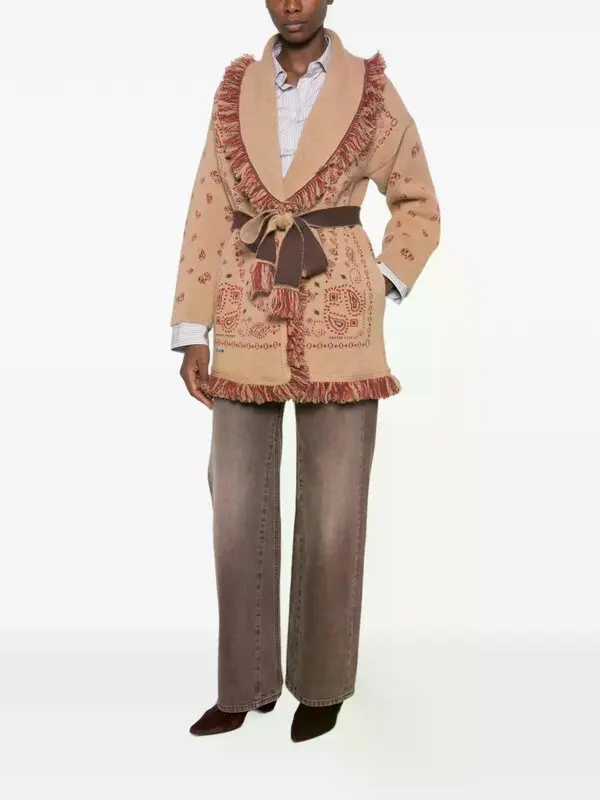 Alanui Bandana Print Cardigan